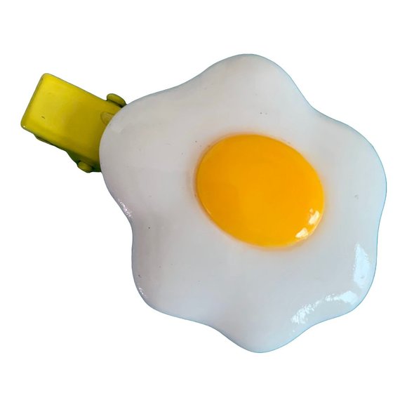 Hand Crafted | Accessories | Fried Egg Mini Dollhouse Breakfast Food Kawaii Salon Clip Hair ...